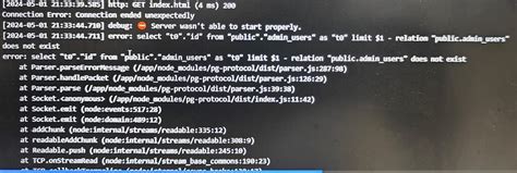 Strapi Server When Deployed Using Docker Container Stops With Errors