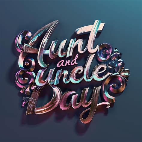 Texto Dizendo Tia E Tio Dia Tipografia Logotipo Tipografia Imagem