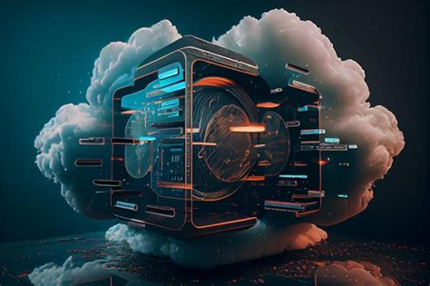 Premium Photo Data Center And Cloud Computing Conceptgenerative Ai