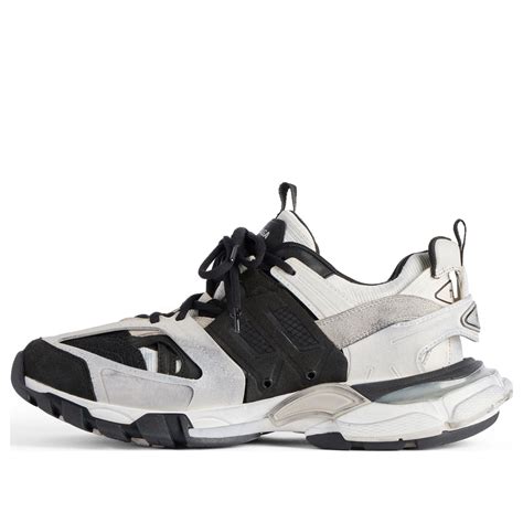 Balenciaga Track 1.0 Sneakers 'Grey Black and White Mesh and Suede Like ...