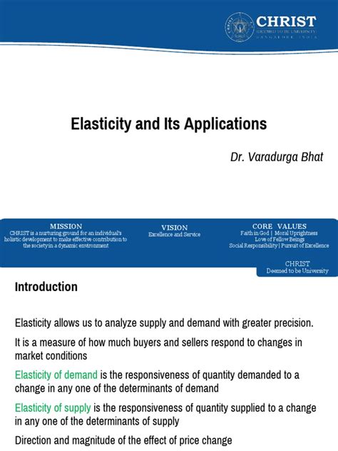 Elasticity And Its Applications Pdf Elasticity Economics Price Elasticity Of Demand