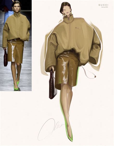 Gucci Fashion Illustration Alina In Fashion Design Sketches Digital Fashion