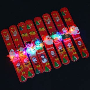 跨境闪光玩具圣诞节发光拍拍圈 七彩led啪啪圈夜光手环幼儿园礼物 阿里巴巴