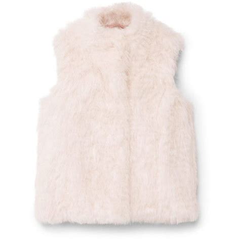 Faux Fur Gilet 25 Liked On Polyvore Featuring Outerwear Vests Fake Fur Vest Pink Vest