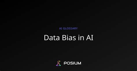 Data Bias In Ai Ai Glossary By Posium