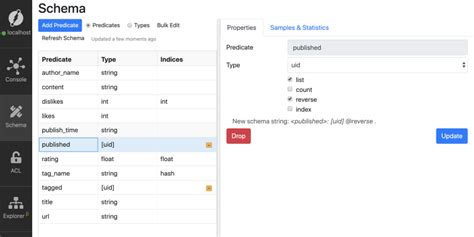 get started with dgraph types and operations learn