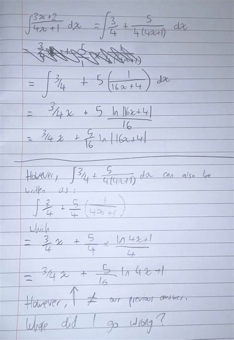 Help Me Solve This Basic Integration Dilemma I Am Stuck In R Calculus