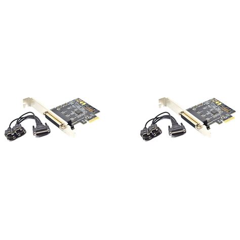 2x Pci E Serial Port Card Pcie To 4 Serial Port Rs232 9 Pin Industrial Control 4 Port Expansion