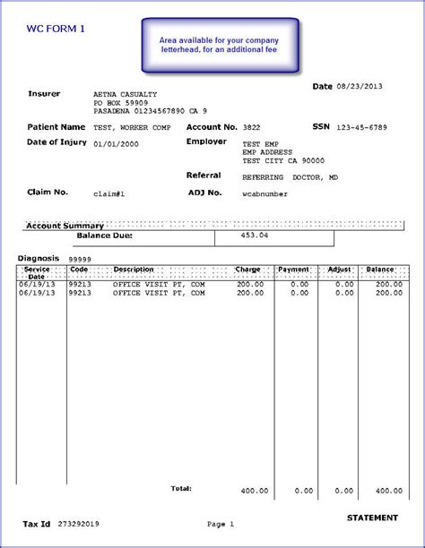 Sample Billing Worker Statements