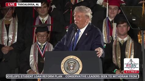 Live President Trump Gives Commencement Address At University Of Alabama 5125 President