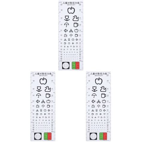 Ultechnovo 3 Pieces Wall Standard Eye Visual Acuity Chart Distance Desertcart Egypt