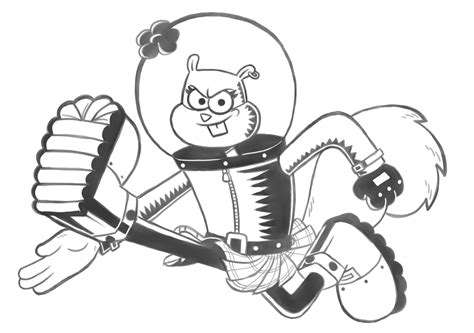 Sandy Cheeks Coloring Pages