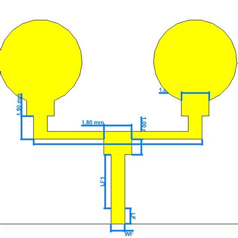 1x2 Circular Array Antenna Dimensions Download Scientific Diagram