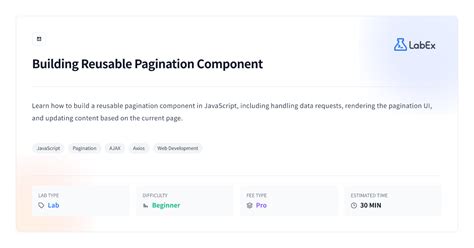 Build A Pagination Component Javascript Tutorial Labex