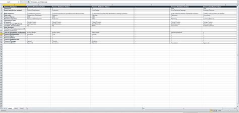 Application Rationalization Excel Template
