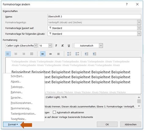 Etwas mehr Format bitte Formatvorlagen in Word erstellen verwenden und ändern Büro Kaizen