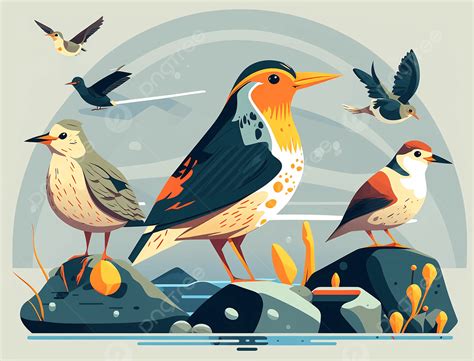 Bird Migration Season Background Birdie Return Late Autumn