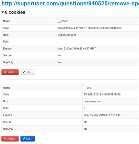 User Interface Remove Specific Cookie On Firefox Stack Overflow