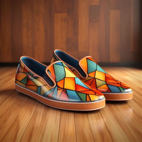 Premium Photo Stylish SlipOn Shoe Lies Casually On Wooden Floor