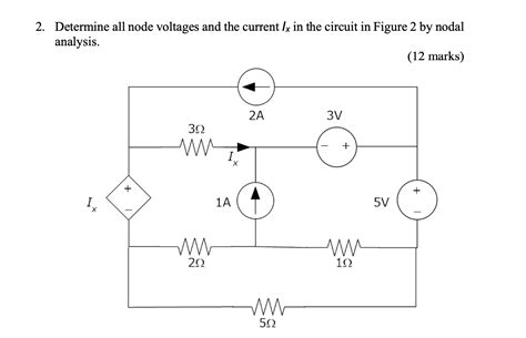 Solved Determine All Node Voltages And The Current Ix In Chegg