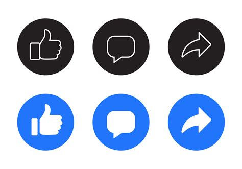 Like Comment And Share Icon Vector Social Media Elements 26619139 Vector Art At Vecteezy