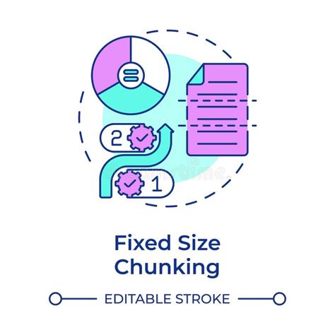 Fixed Size Chunking Multi Color Concept Icon Stock Vector Illustration Of Round Technology