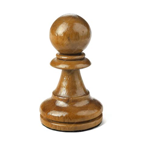 Wooden Chess Pawn Isolated On White Background Premium Photo