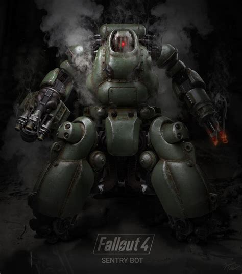 Fallout 4 Sentry Bot Poster 1 By Vsions On Deviantart