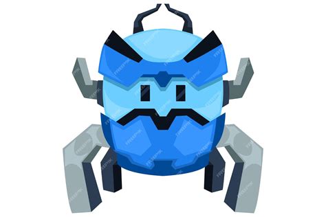 Premium Vector Cute Robot Character Design Illustration