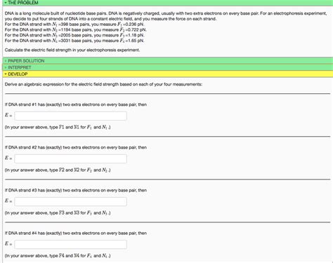 Solved THE PROBLEM DNA Is A Long Molecule Built Of Chegg Com