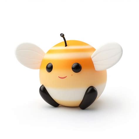 Premium Photo There Is A Small Toy Of A Bee Sitting On A White
