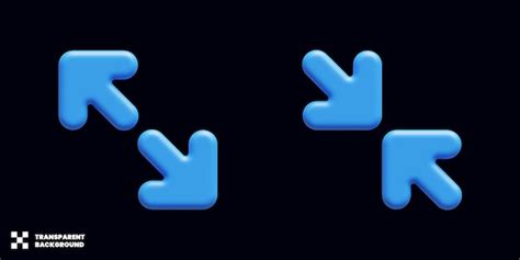 Premium Psd Expand And Shrink Arrow Icon Set In Minimalist 3d Render