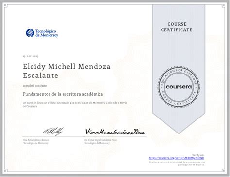 Certificado Fundamentos De La Escritura Académica Pdf