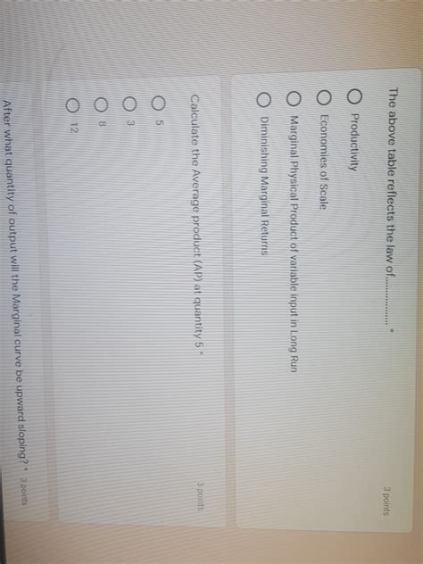 solved variable input of workers mpp of labor quantity