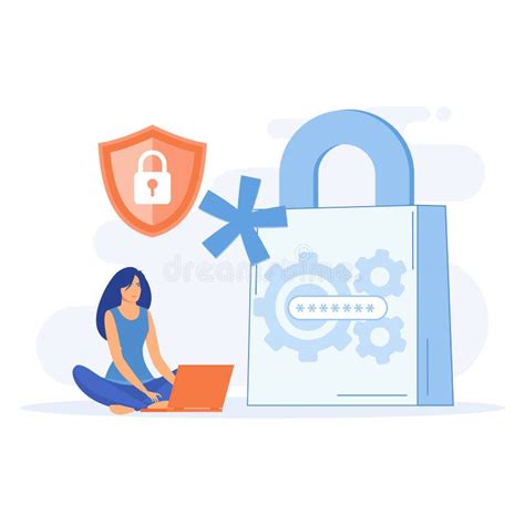 Cyber Security Concept Data Security Stock Vector Illustration Of Padlock Access 286006017
