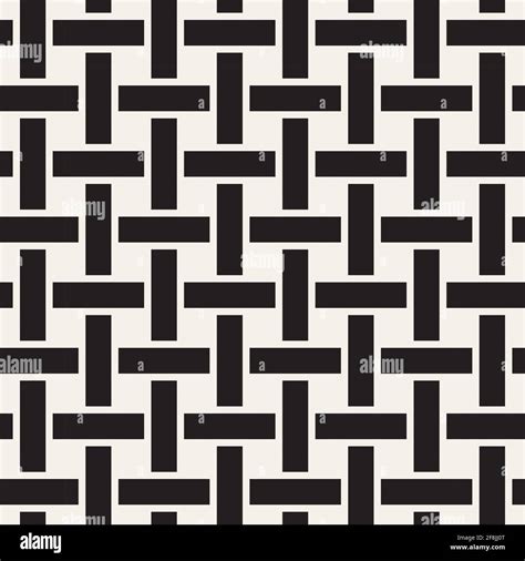 Vector Seamless Pattern Repeating Geometric Black And White Interlocking Lines Abstract