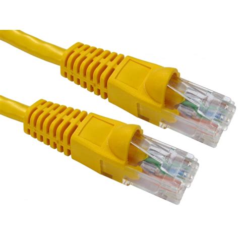 Rs Pro Cat6 Straight Male Rj45 To Straight Male Rj45 Ethernet Cable Utp Yellow Pvc Sheath