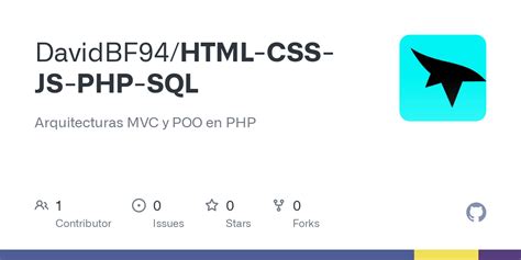 Github Davidbf94html Css Js Php Sql Arquitecturas Mvc Y Poo En Php