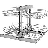 Amazon Com Rev A Shelf 5PSP3 18SC CR 18 Inch 3 Tier Chrome Soft Close Blind Corner 6 Shelf
