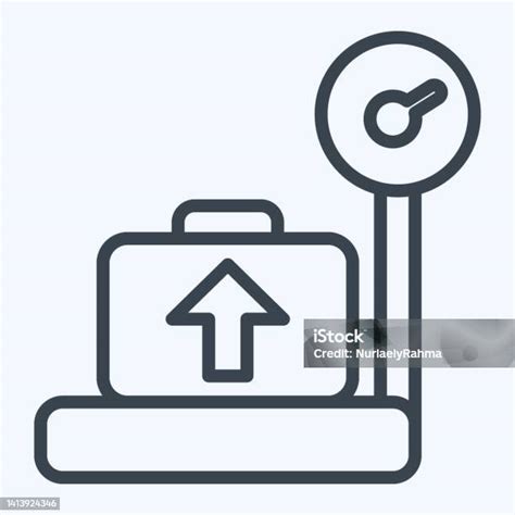 아이콘 공항 저울 교육 기호에 적합합니다 선 스타일 편집 가능한 간단한 디자인 디자인 템플릿 벡터 간단한 그림 0명에 대한 스톡