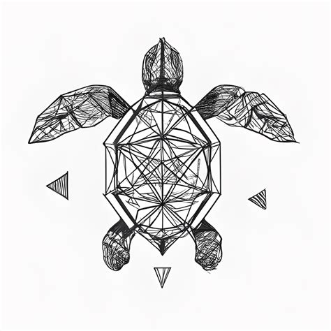 Sea Turtle Sacred Geometry Graphic · Creative Fabrica