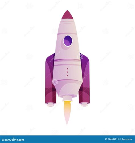 Rocket Launching Spaceship In Space Stock Vector Illustration Of
