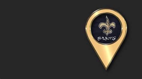 New Orleans Saints Gold Location Icon Flag Seamless Looped Waving