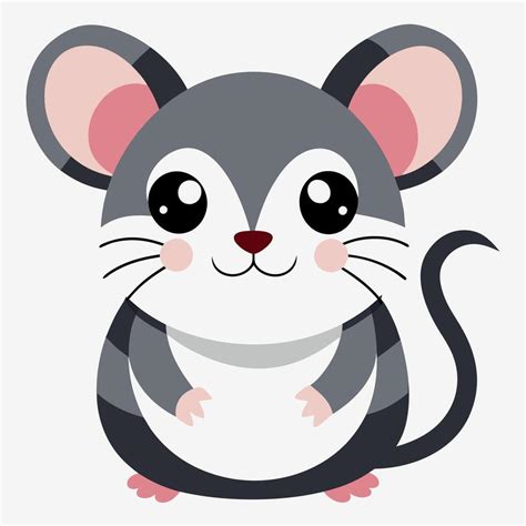 Dormouse Mouse Stands Kawaii 48972645 Vector Art At Vecteezy