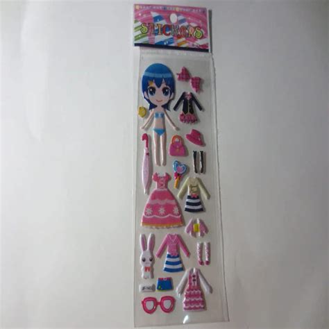 换装女孩男孩贴纸 卡通泡泡贴纸 阿里巴巴