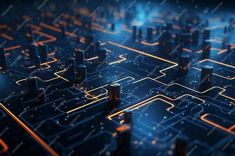 Premium Photo Abstract Representation Of A Data Flow Process Generative Ai