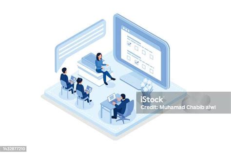 온라인 설문 조사 또는 설문지 개념 웹 배너 인포 그래픽 영웅 이미지 아이소메트릭 벡터 현대 일러스트레이션에 사용할 수 있습니다 3차원 형태에 대한 스톡 벡터 아트 및 기타