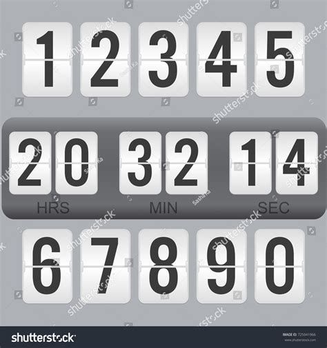 Flip Countdown Timer Vector Clock Counter Stock Vector Royalty Free 725941966 Shutterstock