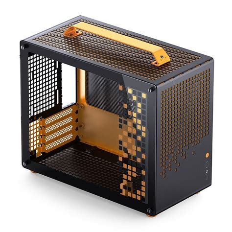 Jonsbo Z20 Black Orange With Tempered Glass รองรับ Micro Atx Itx Mini Tower Case Fan Argb 3 ตัว