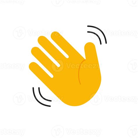 Waving Hand Isolated A Sign Of Greeting Or Goodbye 26486155 Png